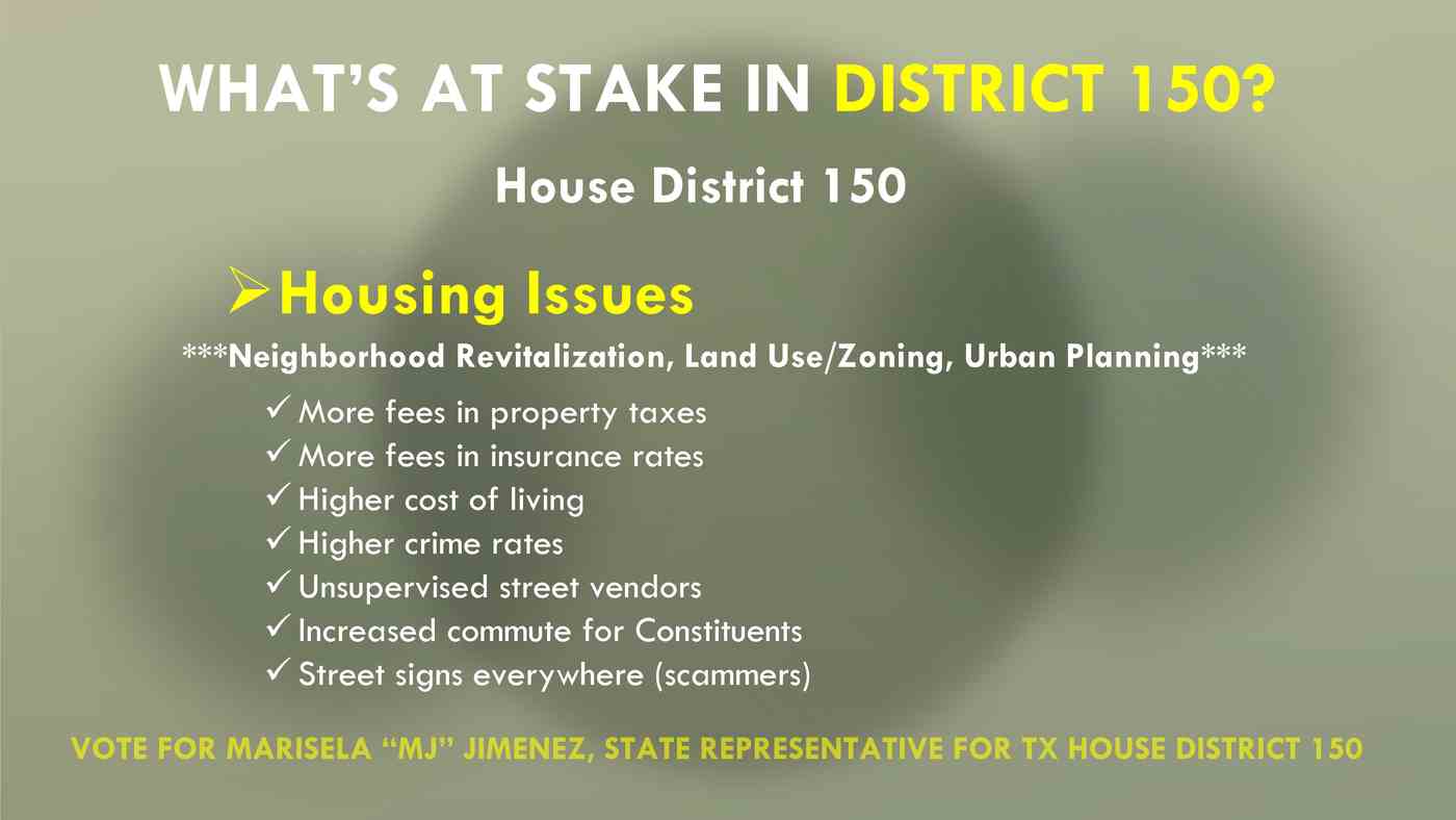 Marisela “MJ” Jimenez for TX HD 150