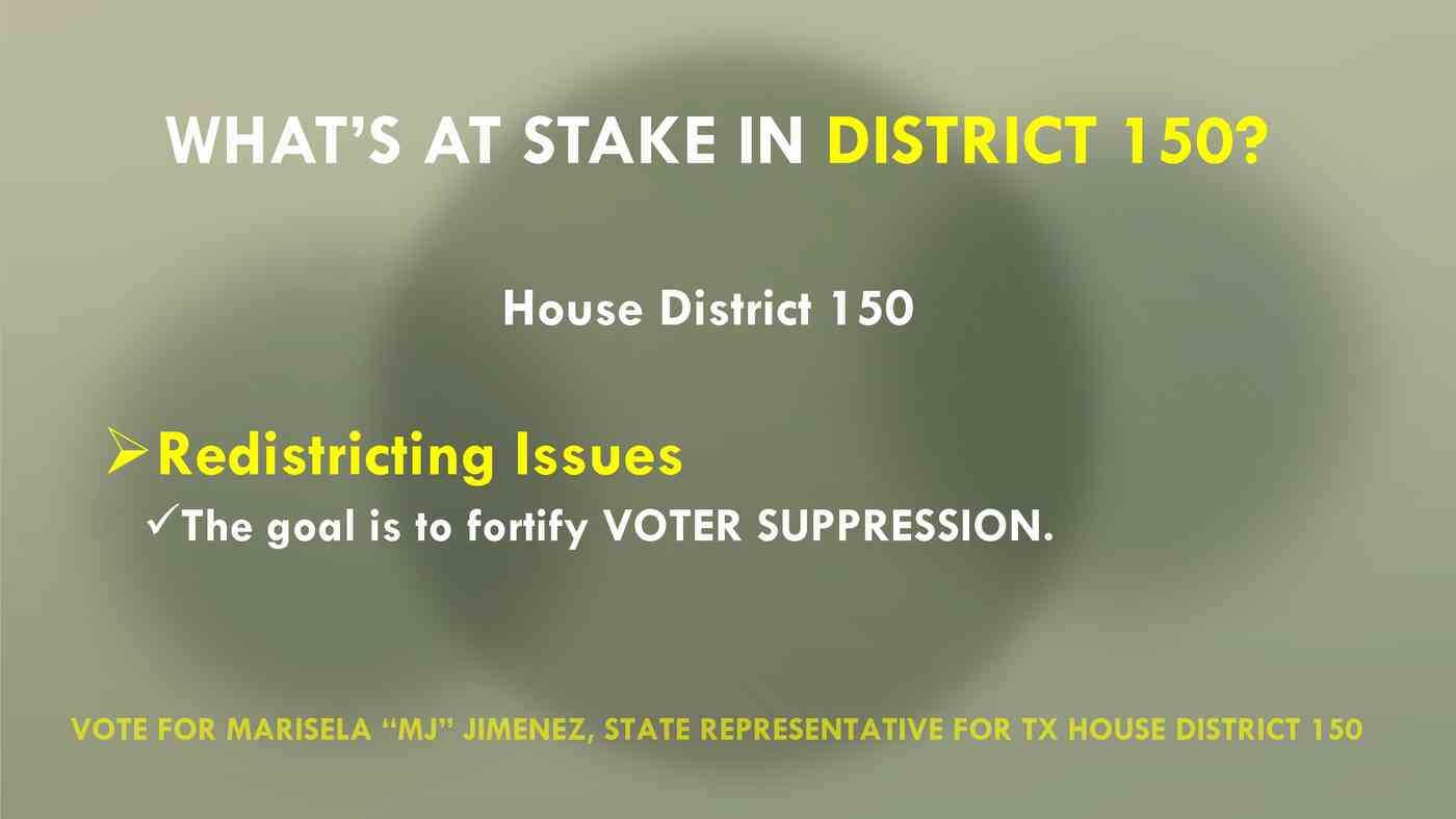 Marisela “MJ” Jimenez for TX HD 150