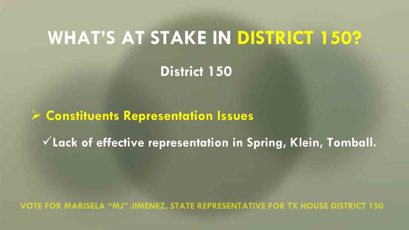 Marisela “MJ” Jimenez for TX HD 150